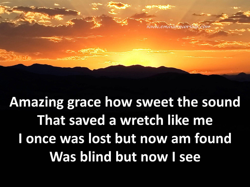 Amazing Grace Church PowerPoint with Lyrics - Stunning & Easy to use