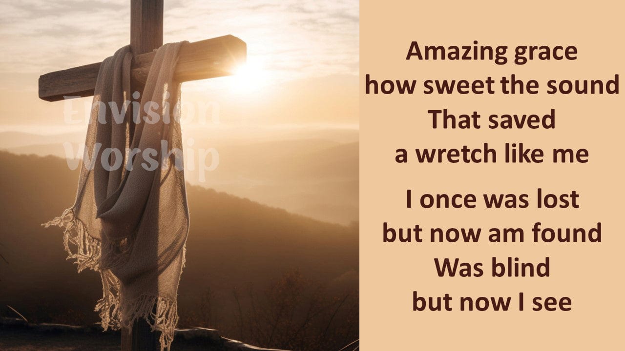 Gorgeous Amazing Grace Church PowerPoint - Lyrics Included!