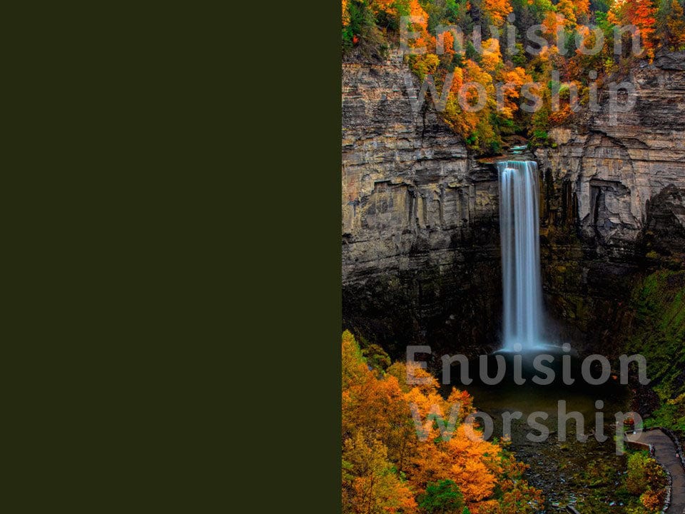 Autumn Waterfall Church PowerPoint - Simply Stunning