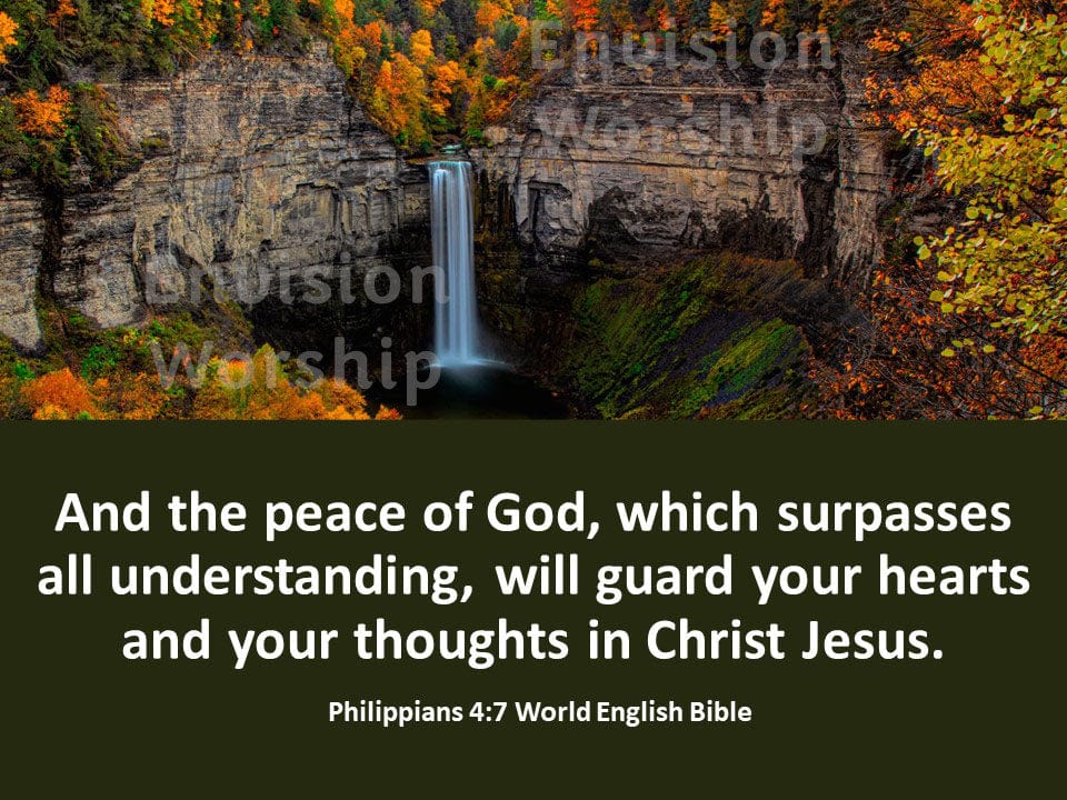 Autumn Waterfall Church PowerPoint - Simply Stunning