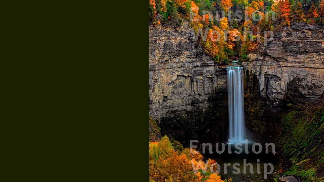 Autumn Waterfall Church PowerPoint - Simply Stunning