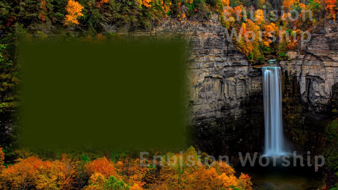 Autumn Waterfall Church PowerPoint - Simply Stunning