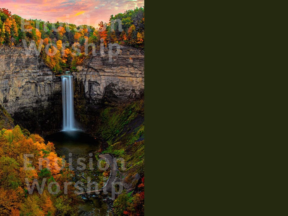 Autumn Waterfall Church PowerPoint - Simply Stunning