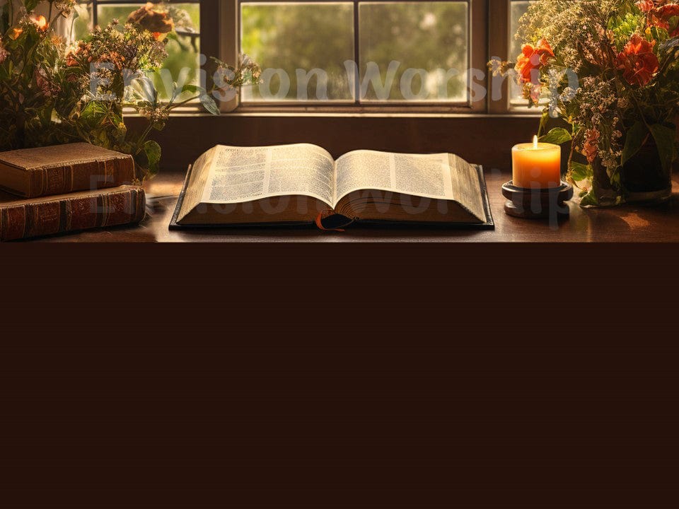 Open Bible Powerpoint Background Open Bible Old Wooden Table White