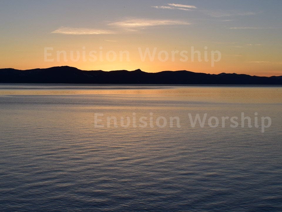 Dawn Breaking over a Gorgeous Lake - Easy to Use Church PowerPoint