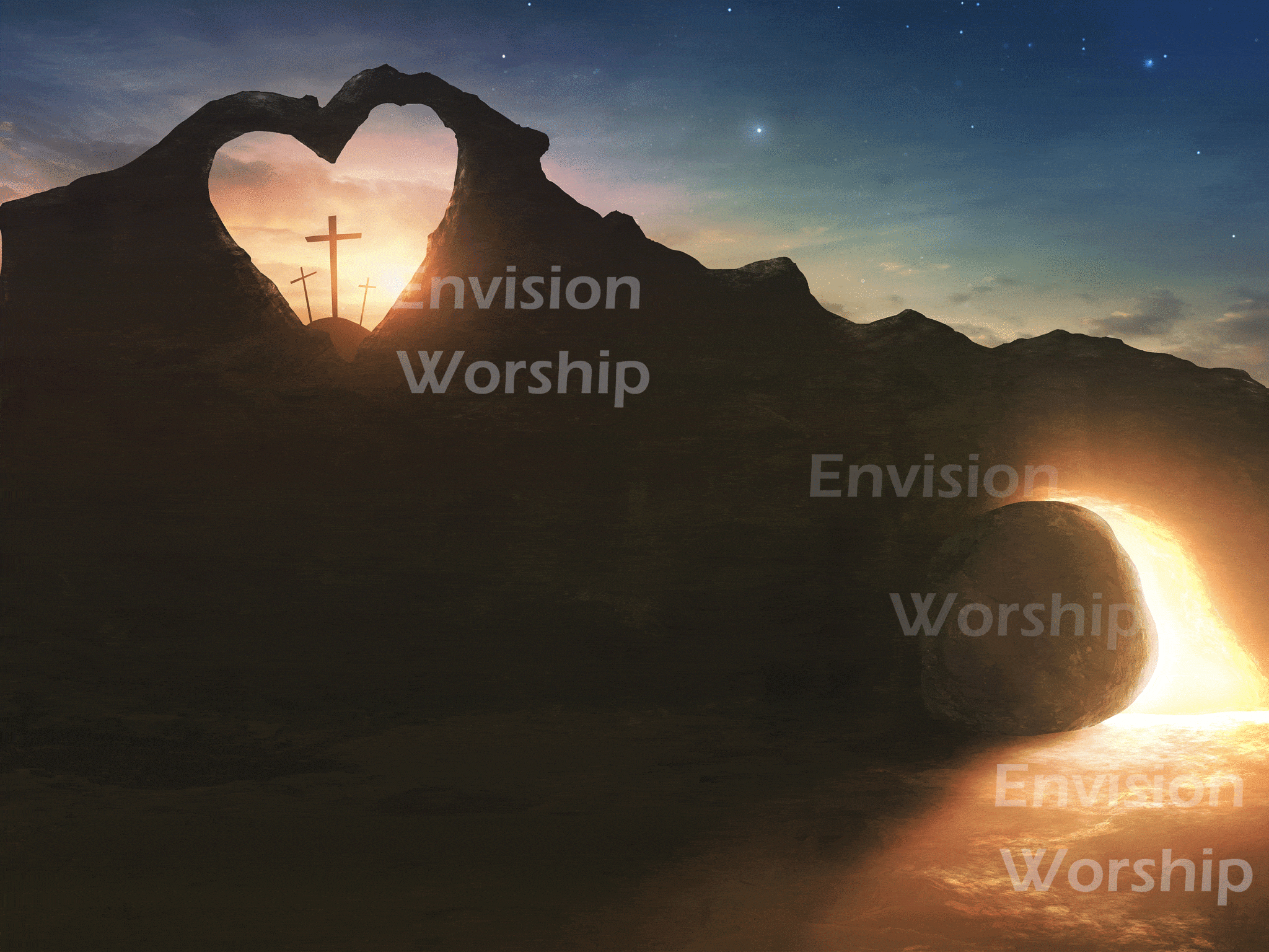 Easter PowerPoint ~ Gorgeous & Powerful Open Tomb on Easter Morning