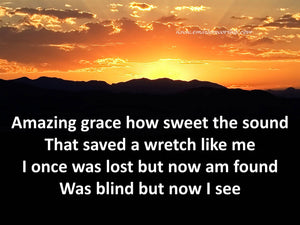 Amazing Grace Church PowerPoint with Lyrics - Stunning & Easy to use