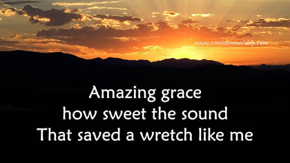 Amazing Grace Church PowerPoint with Lyrics - Stunning & Easy to use