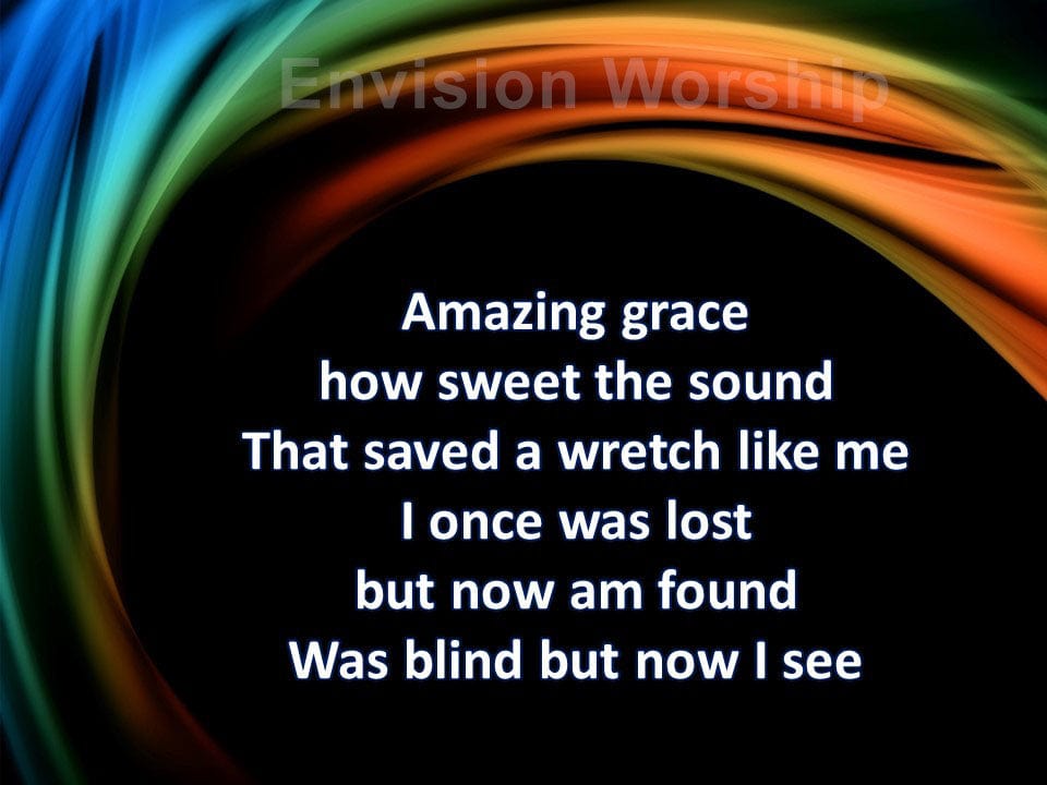 Gorgeous Amazing Grace Church PowerPoint - Lyrics Included!