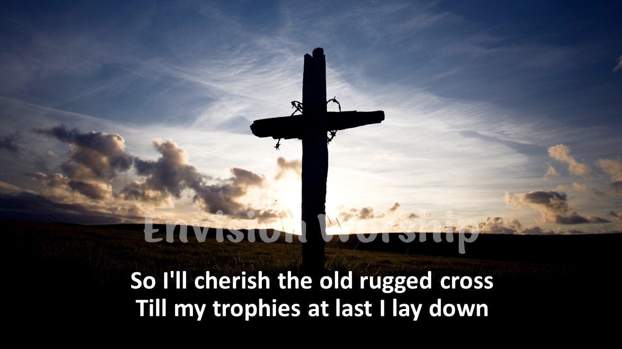 Old Rugged Cross Worship Slides with Lyrics Included ~ New